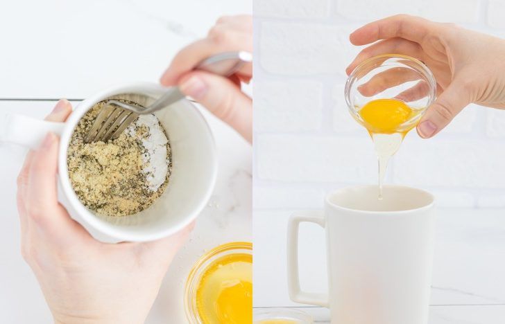 One-Minute Keto Cheesy Garlic Mug Bread - Forkly